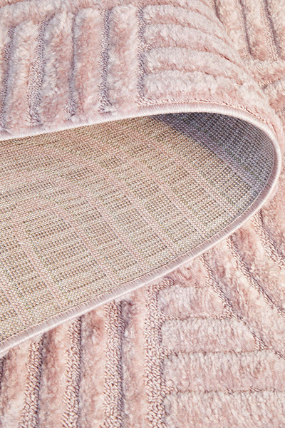 Marigold Jooji Curve Abstract Pink Rug – Mega Rugs